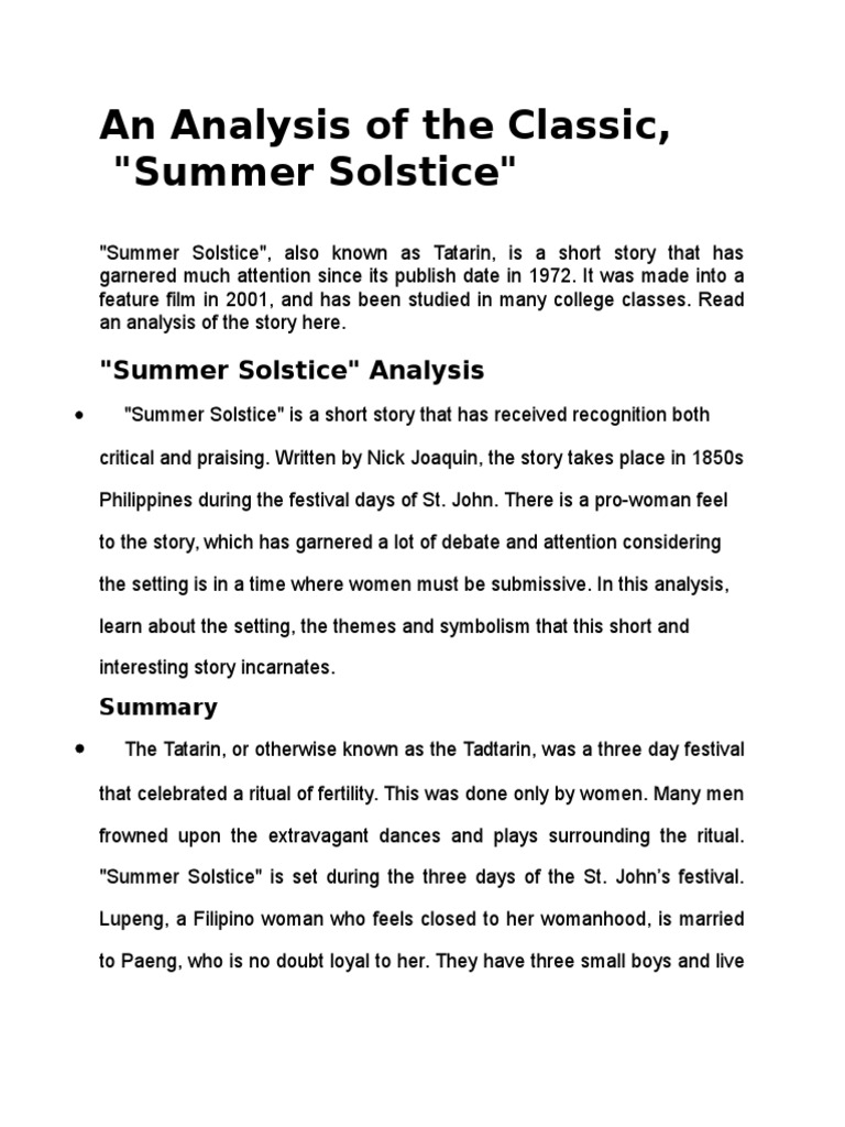 An Analysis of The Classic | PDF
