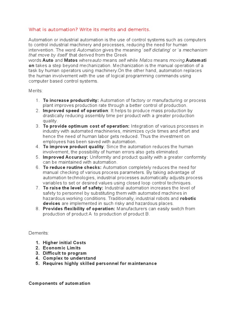 What Is Automation | PDF | Automation | Programmable Logic Controller