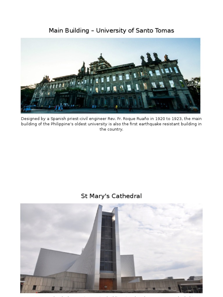 Main Building - University of Santo Tomas | PDF