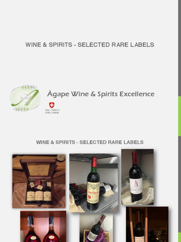 Rare Wine & Spirits Collection | PDF | Cooking, Food & Wine | Home & Garden