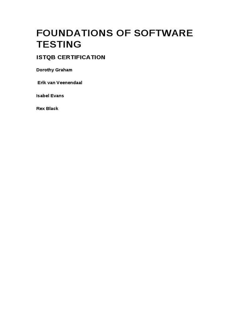 Foundations of Software Testing: Istqb Certification | PDF