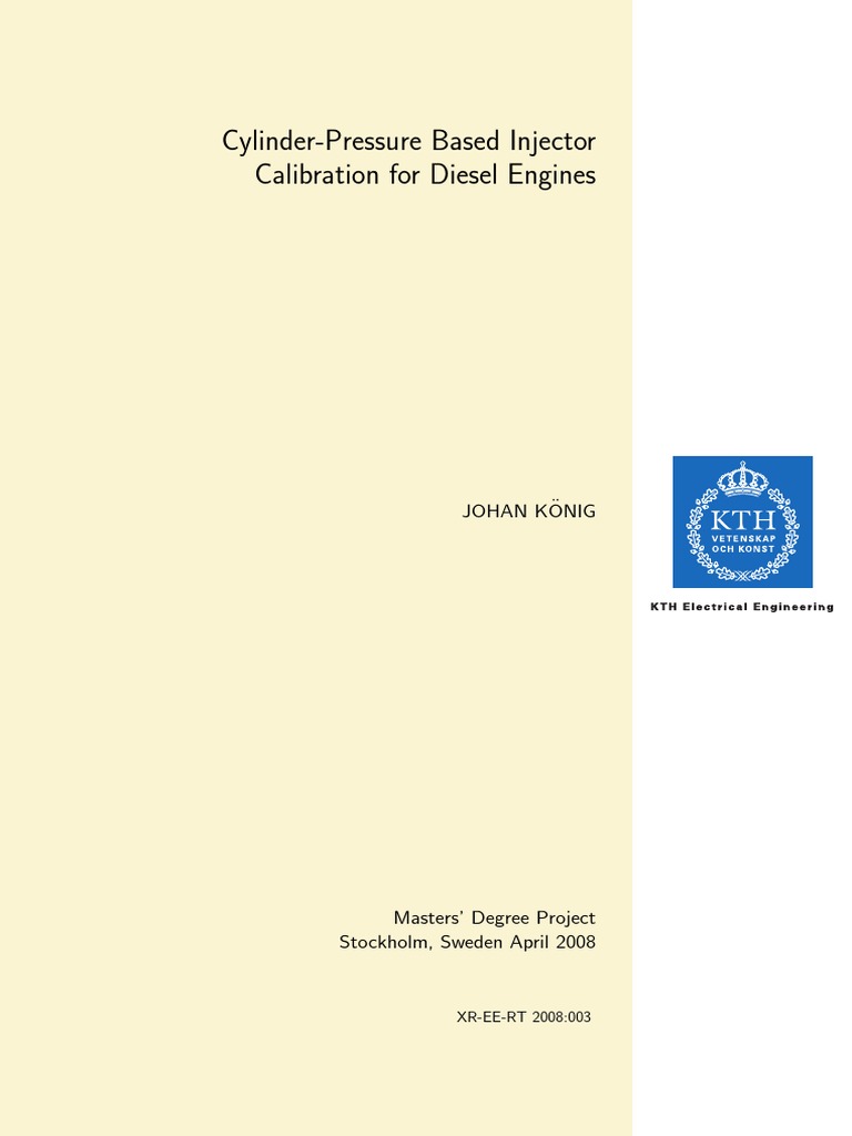 Injector Calibration via Cylinder Pressure | PDF | Fuel Injection ...