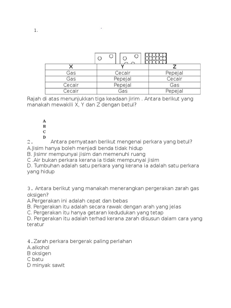 Latihan Sains Tingkatan 1 Bab 3 Pdf