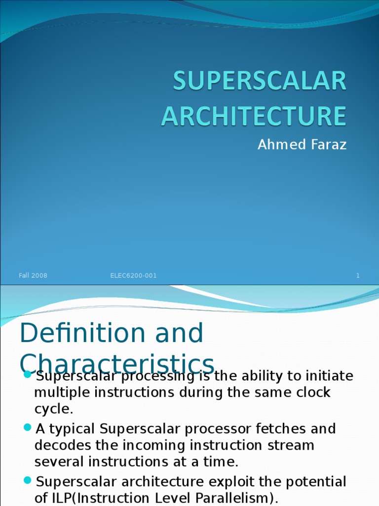 Superscalar Architecture | PDF