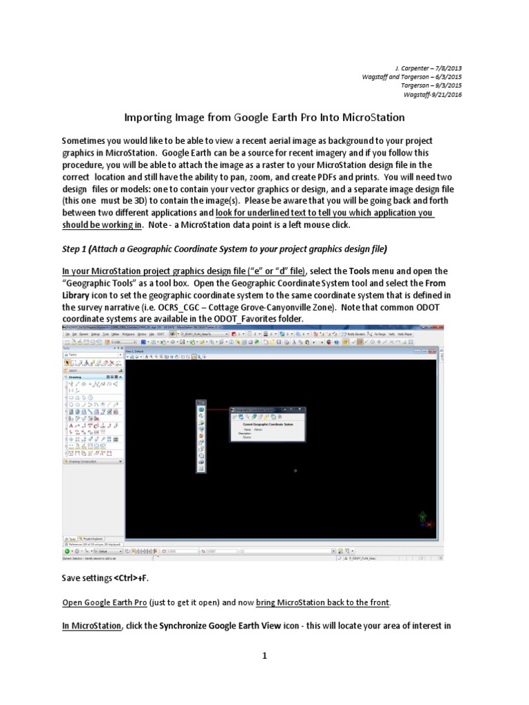Import Google Earth Image To MicroStation | PDF | Icon (Computing ...