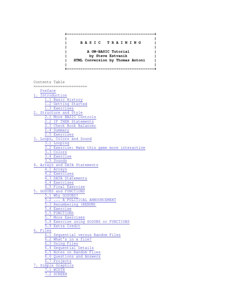 A Gw-Basic Tutorial | PDF | Basic | Control Flow