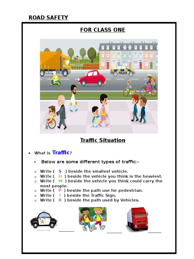 Road Safety For Class One: Traffic | PDF