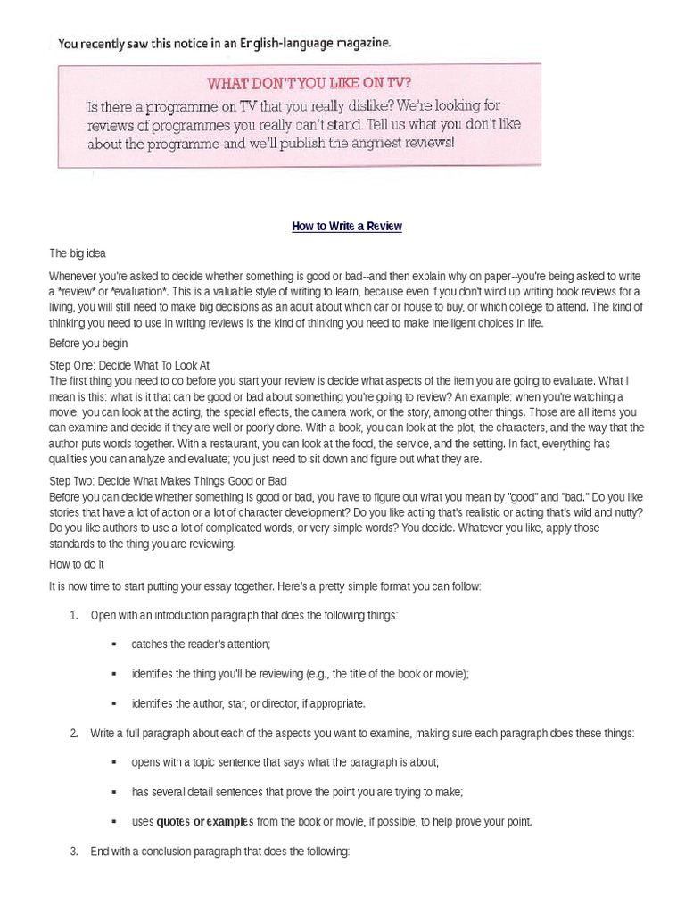 Review (Tips) | PDF | Paragraph | Books