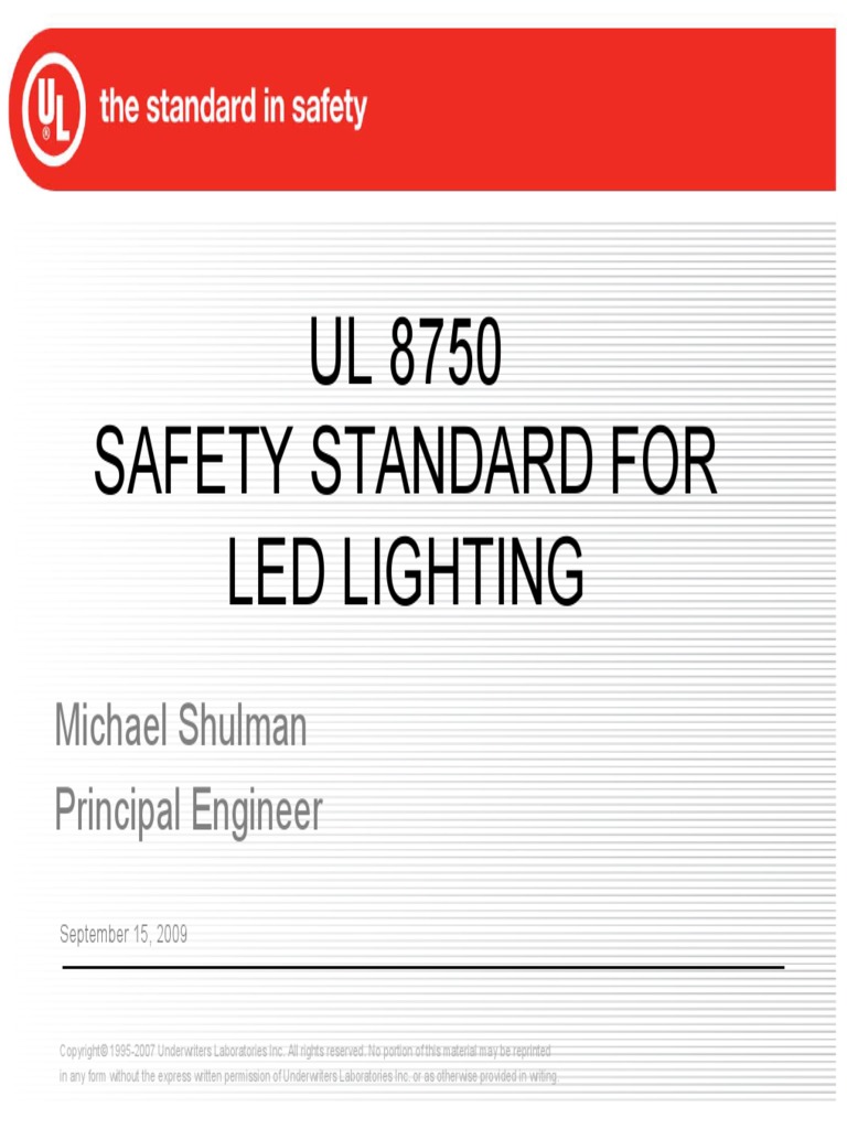 LED Use in Lighting UL8750 | PDF | Light Emitting Diode | Electric Shock