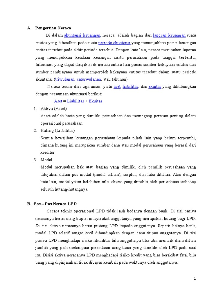 Sap 10 - Neraca LPD | PDF | Bisnis
