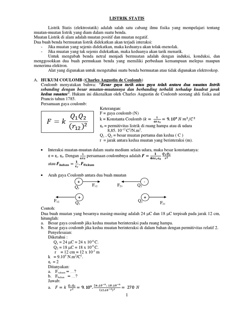 Modul Listrik Statis | PDF