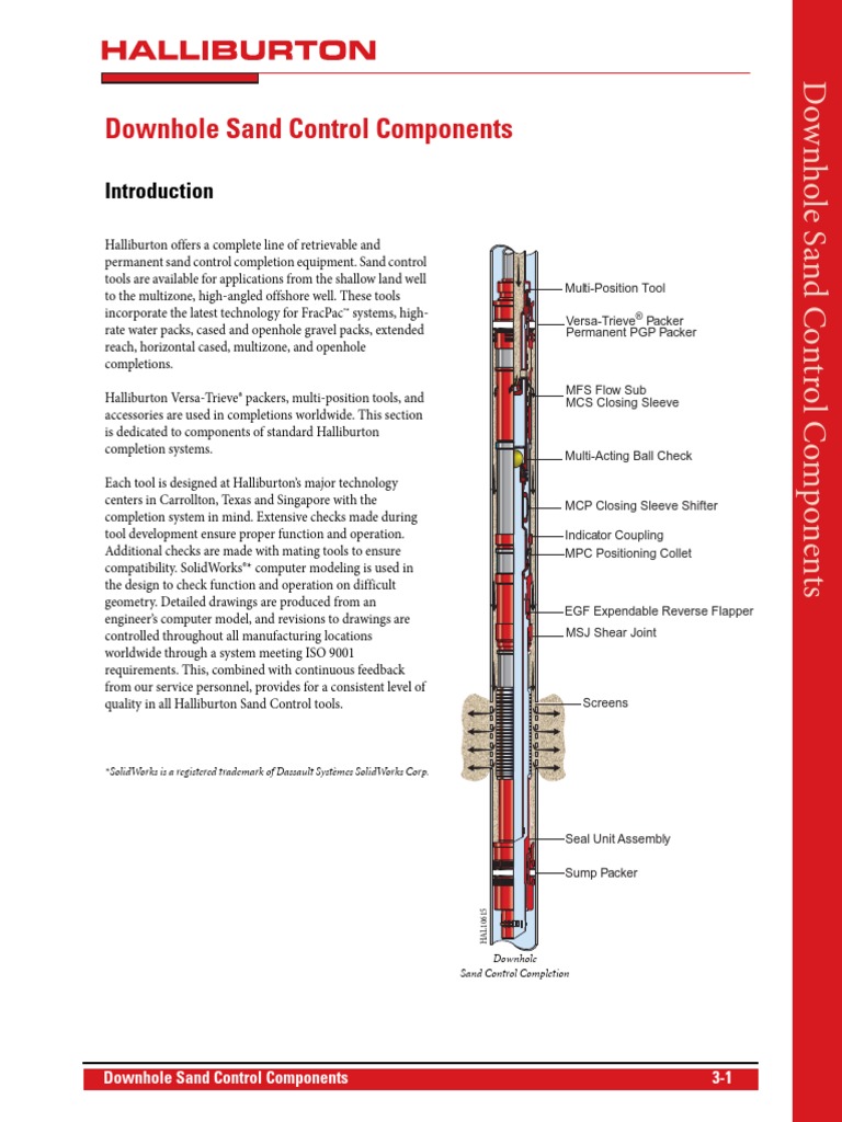 Section3 - Downhole SAND CONTROL Components | PDF | Valve | Chemical ...