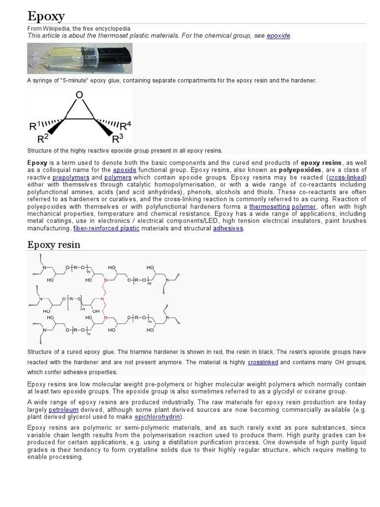 Epoxy Types | PDF | Epoxy | Chemistry