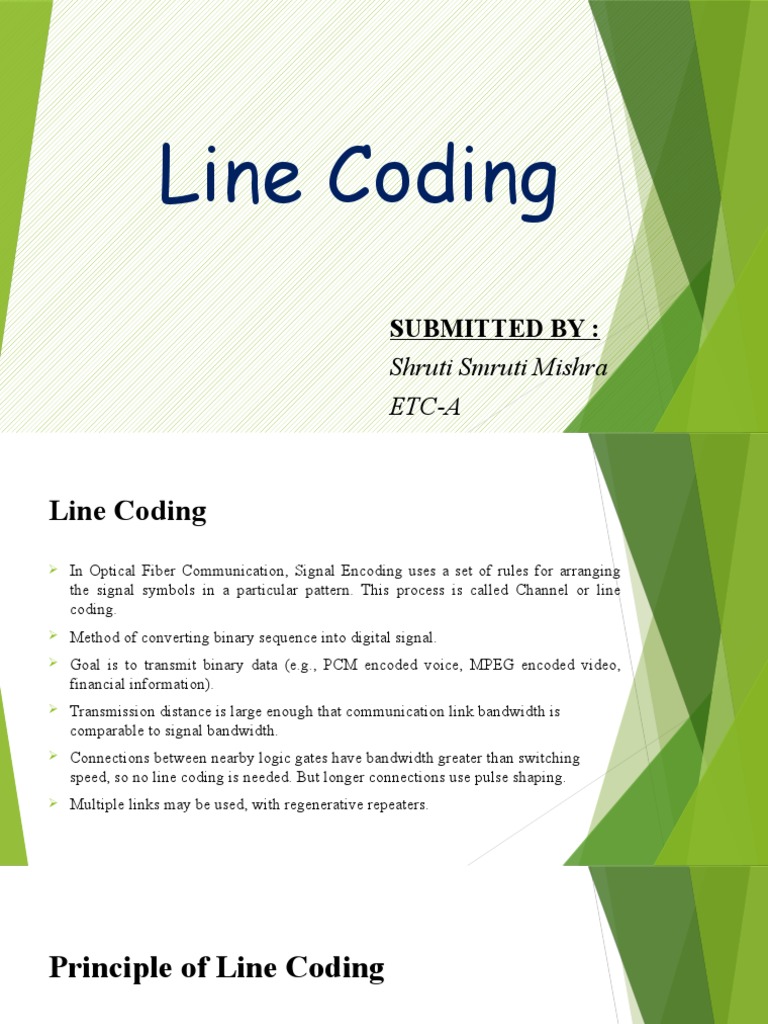 Linecoding 150518021722 Lva1 App6892 | PDF | Forward Error Correction | Electronic Engineering
