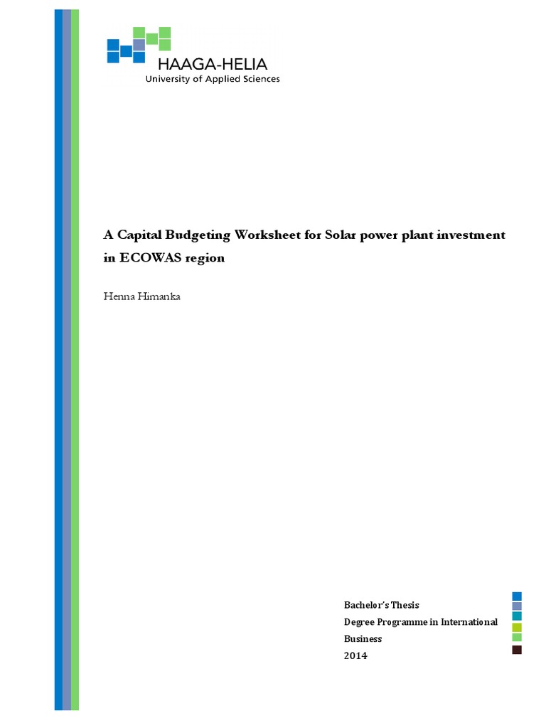 Capital Budgeting Worksheet PDF | PDF | Net Present Value | Internal ...