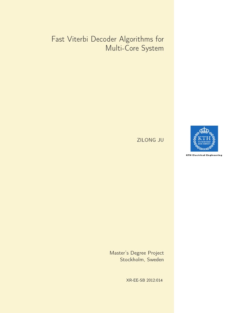Fast Viterbi Decoder Algorithms For Multi-Core System | PDF ...