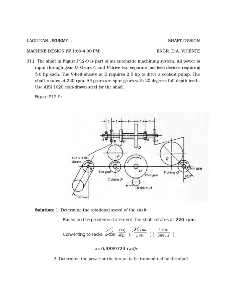 Shaft Design for Engineers | PDF | Gear | Classical Mechanics