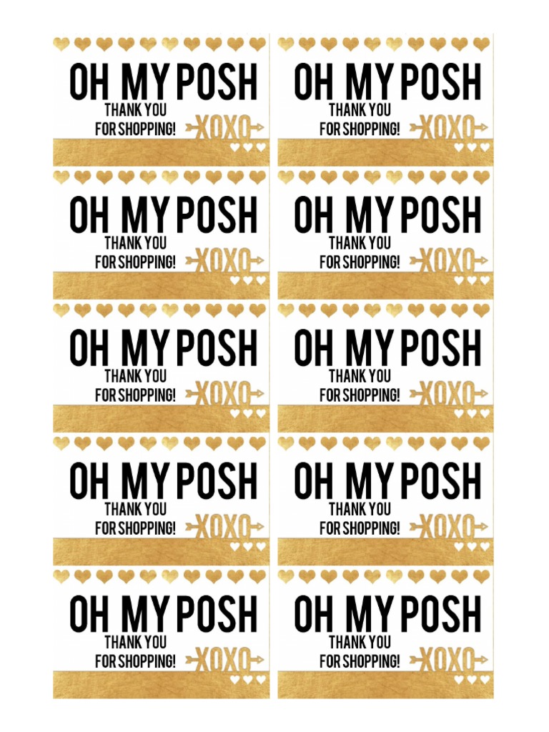 Poshmark Thank You Card 2 | PDF