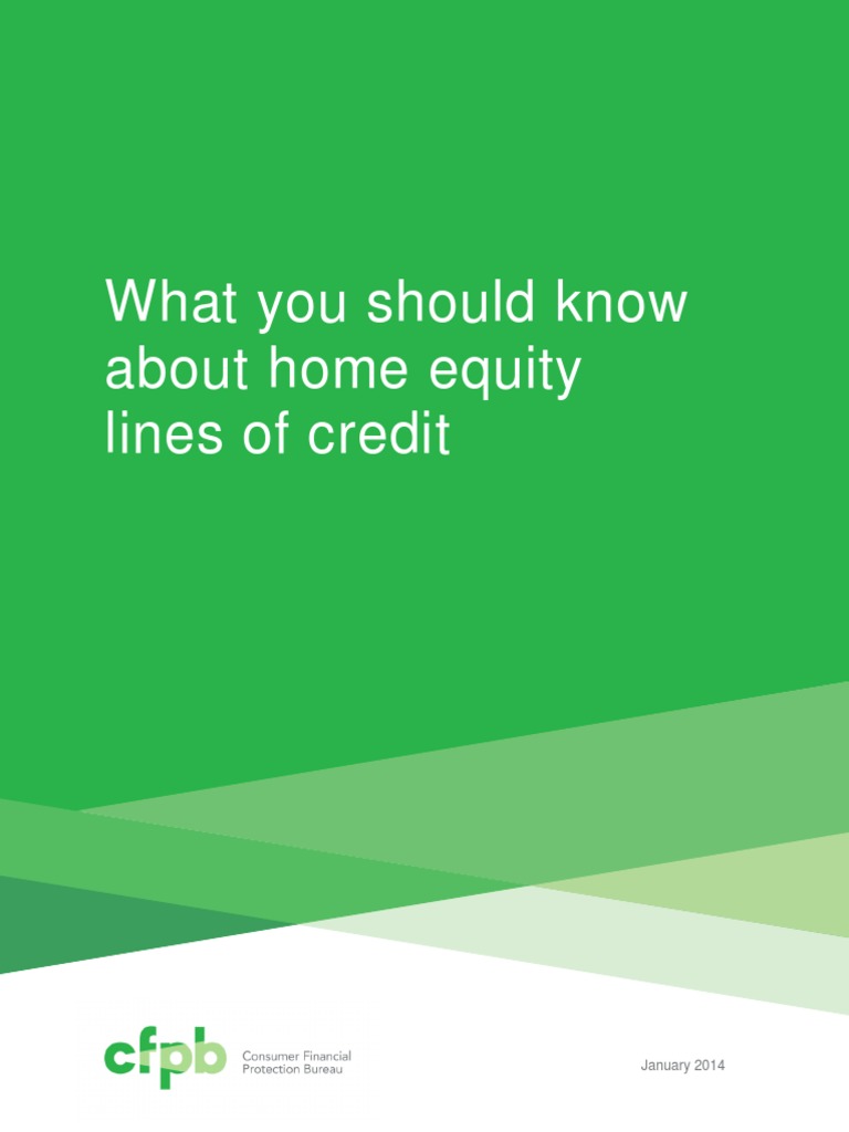 Heloc Booklet (CFPB) | PDF | Credit (Finance) | Annual Percentage Rate