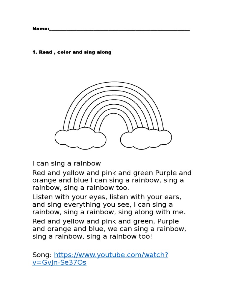 Sing A Rainbow | PDF