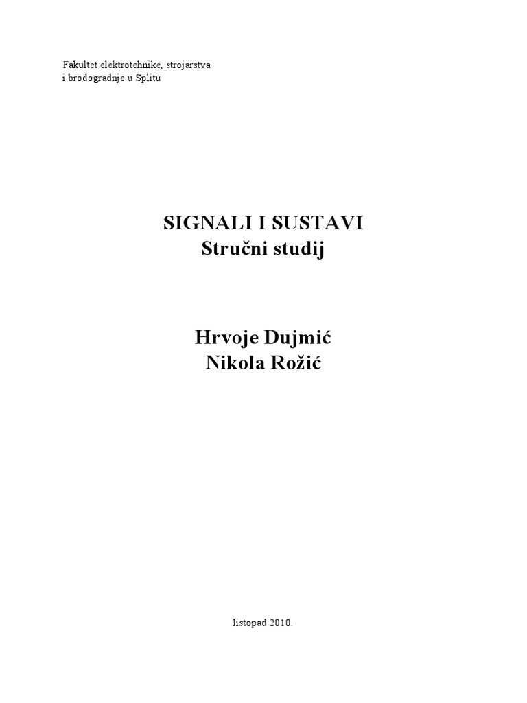 Signali I Sustavi | PDF