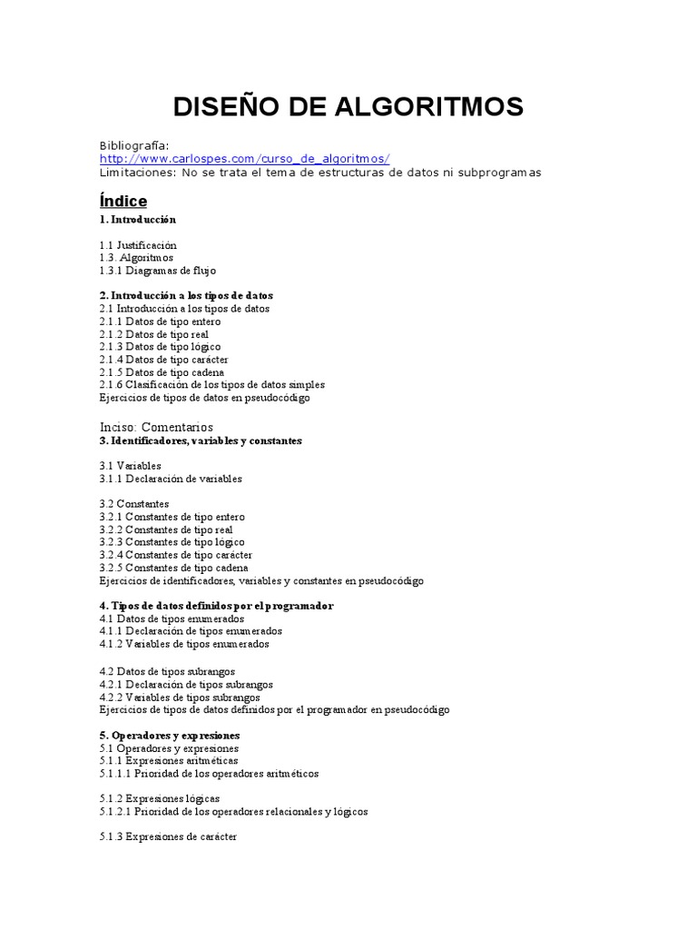AlgoritmosProgramacionApuntes Ejercicios | PDF | Algoritmos | Programa ...