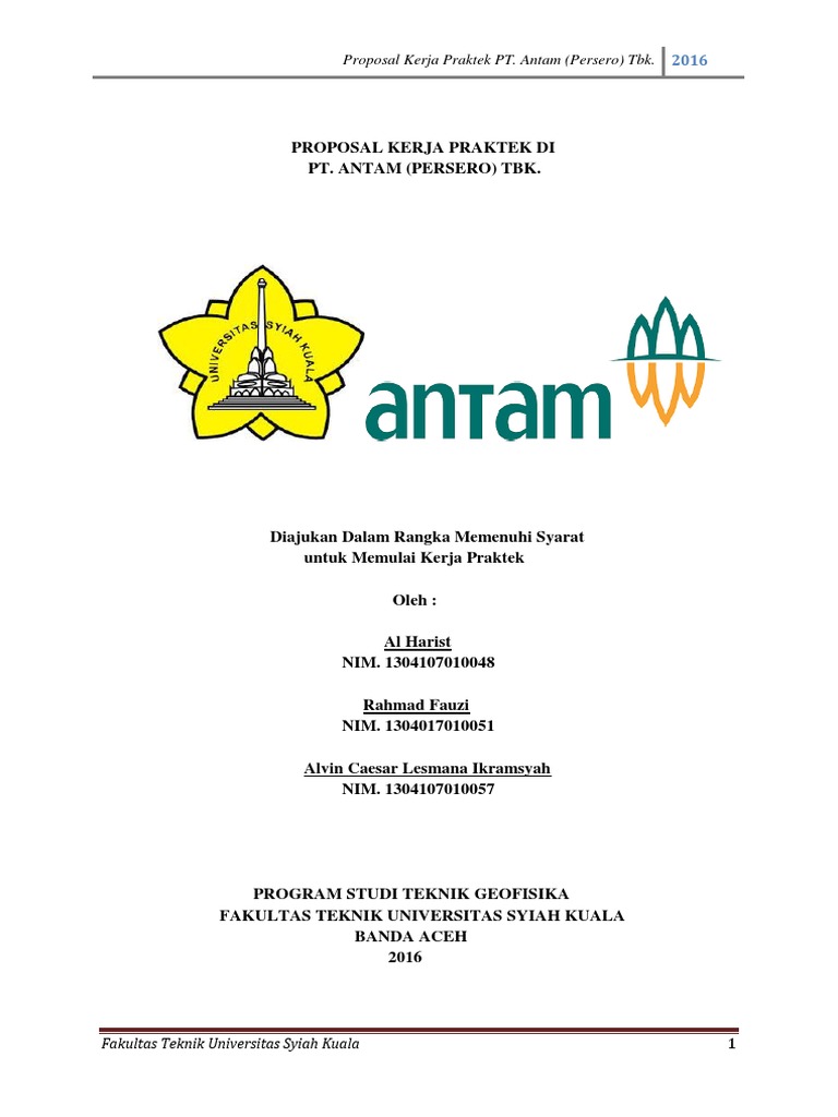 Proposal KP Antam | PDF | Komputer | Teknologi & Rekayasa