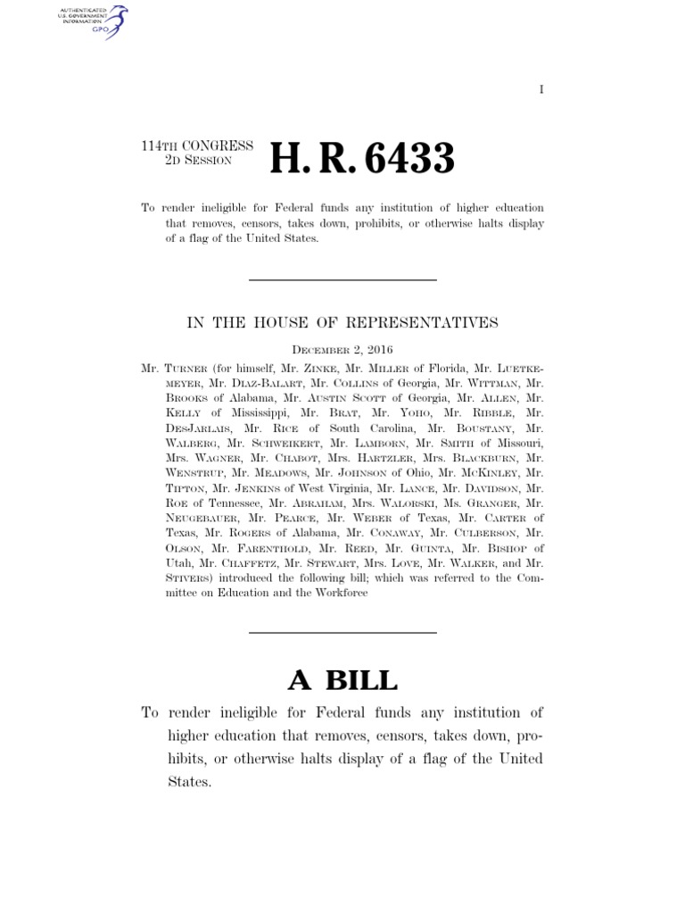 A Bill: in The House of Representatives | Download Free PDF ...