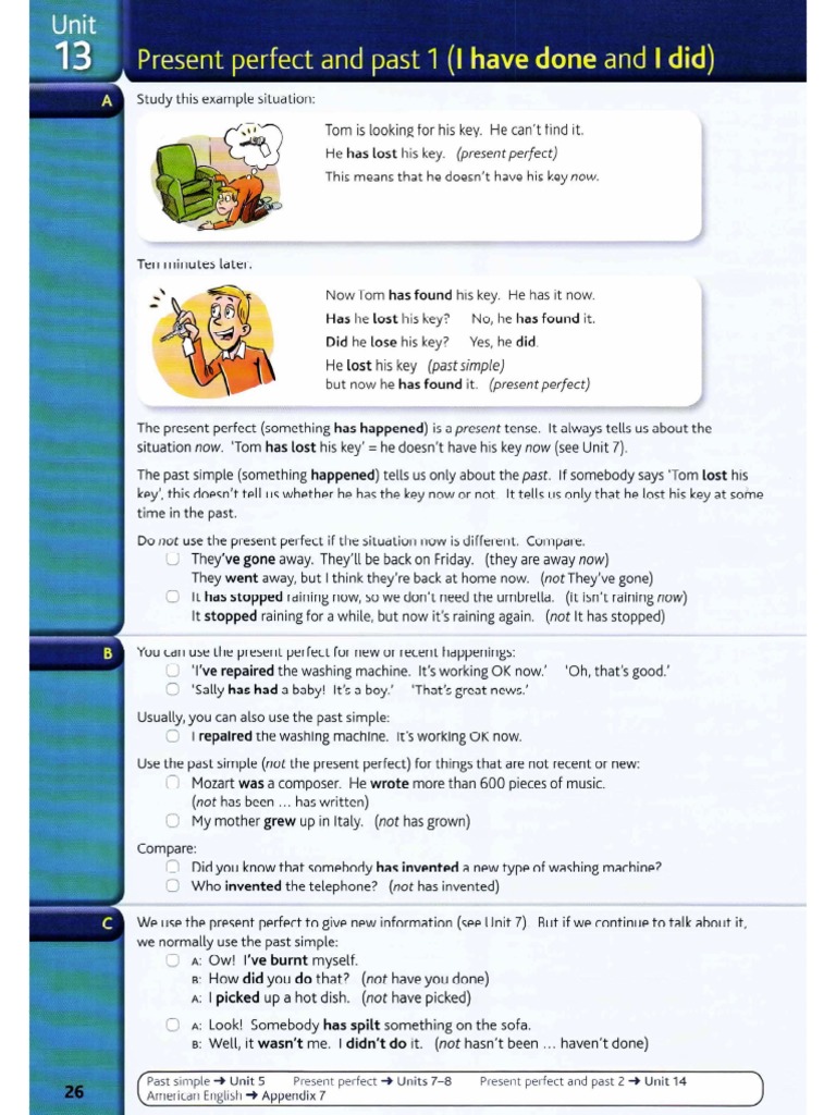 Present Perfect Vs Simple Past - Intermediate Grammar in Use | PDF