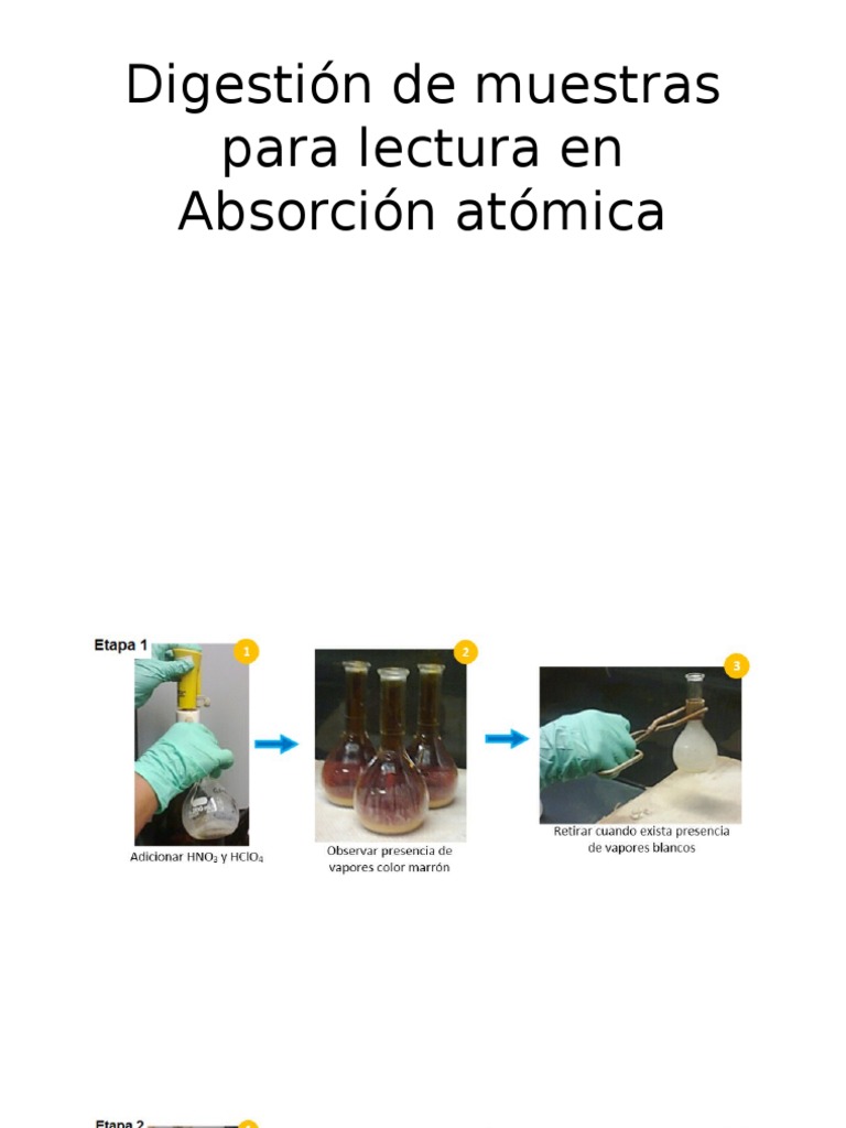 Digestión de Muestras para Lectura en Absorción Atómica | PDF