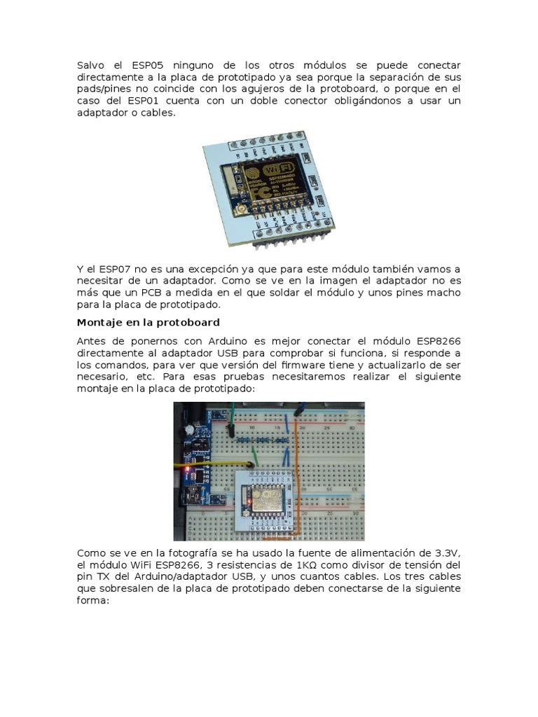 ESP 8266 Actualizar Firmware | PDF | Arduino | USB ESP 8266 Actualizar Firmware | PDF | Arduino | USB