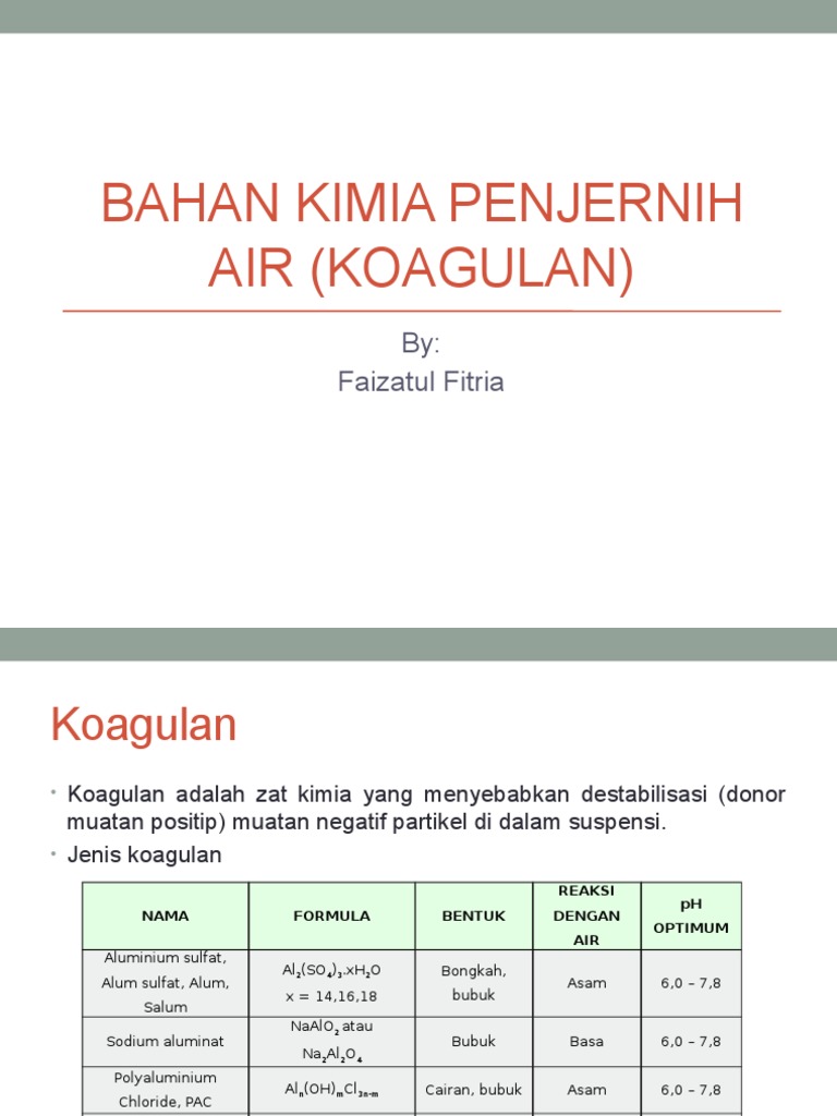 Panduan Koagulan Air | PDF | Sains & Matematika