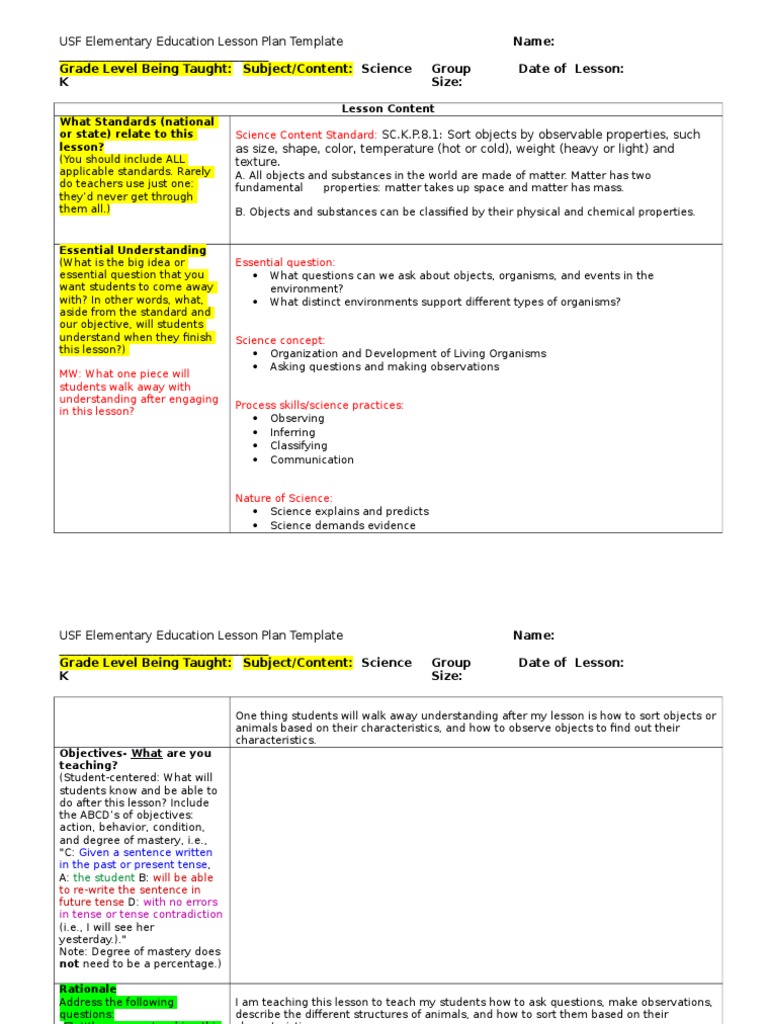 5e Science Lesson Plan | PDF | Lesson Plan | Matter