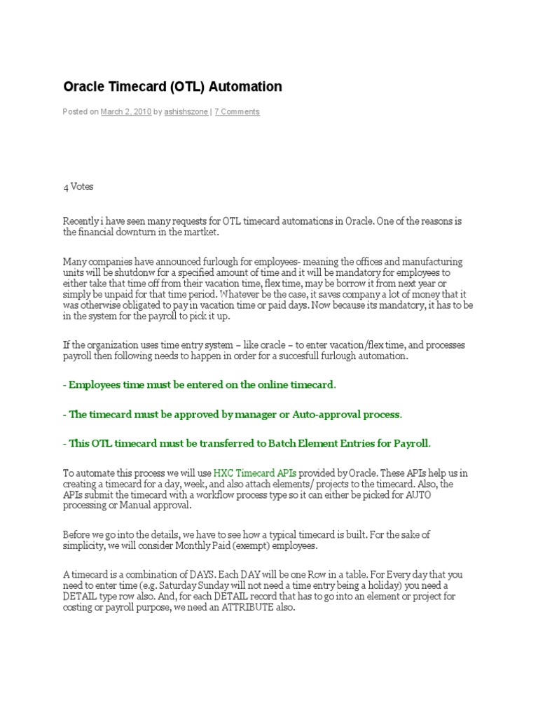 TimeCard API Automation | PDF | Information Retrieval | Automation