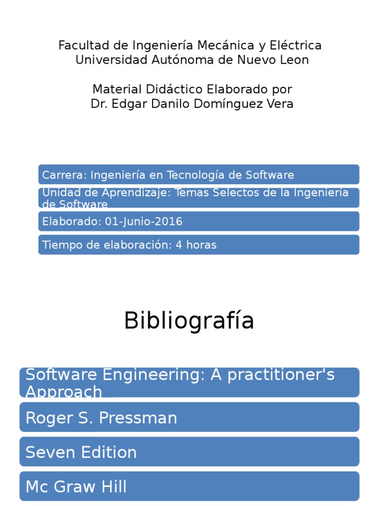 Chapter 1 Software and Software Engineering. Pressman | PDF | Component Based Software ...