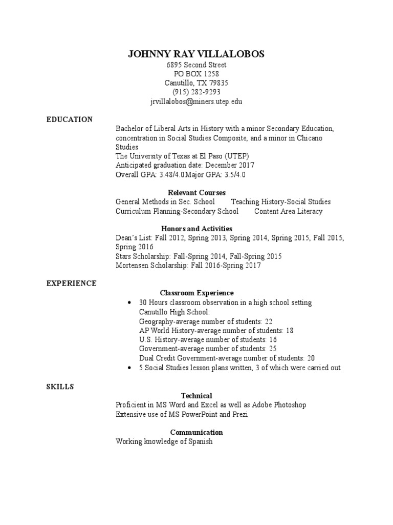 Johnny Ray Villalobos | PDF