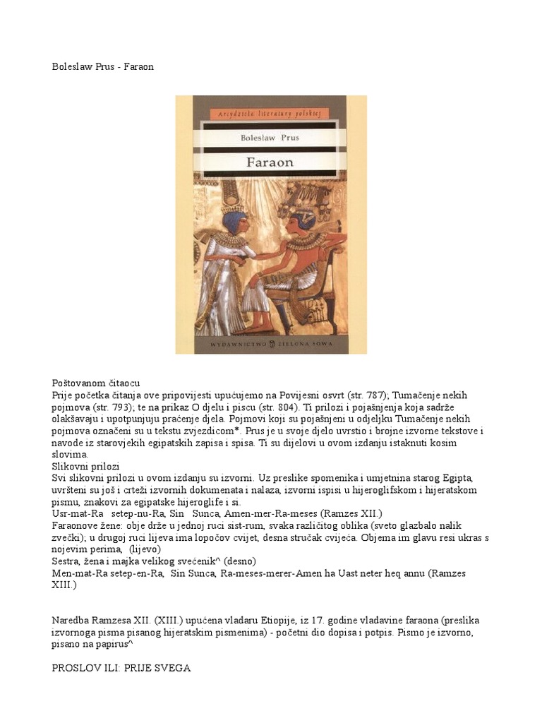 Boleslaw Prus Faraon PDF | PDF