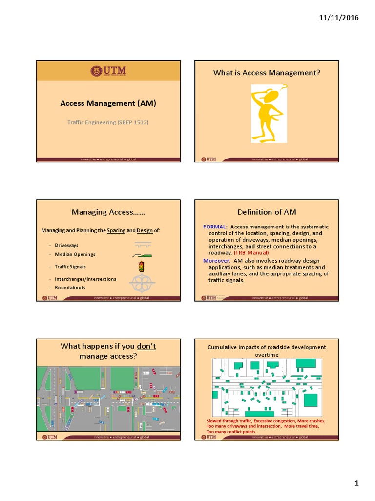 Access Management | PDF | Traffic | Road Transport