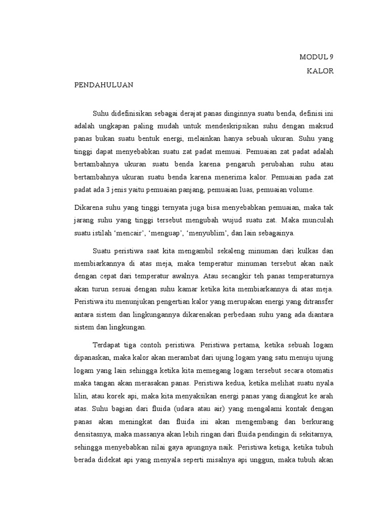 9 Bab Kalor | PDF
