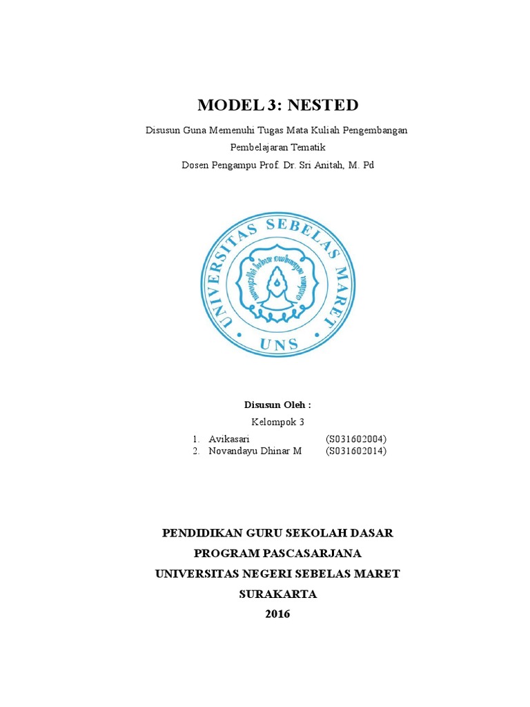 Pembelajarn Tematik Model Nested | PDF