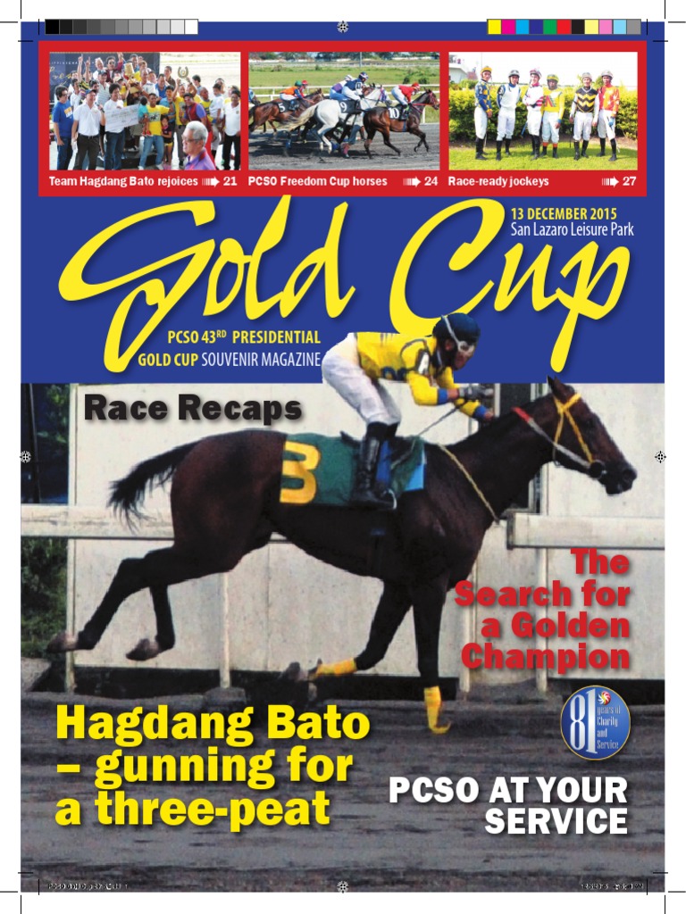 PCSO Presidential Gold Cup Souvenir Magazine 2015 | PDF | Horse Racing ...