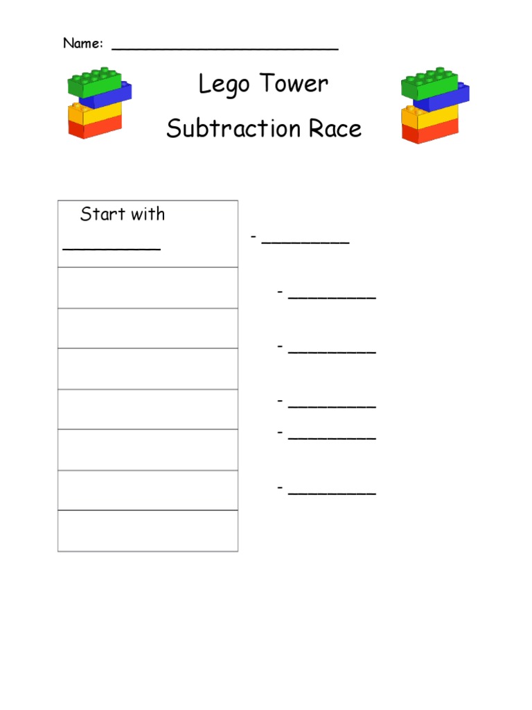 Lego Tower Subtraction Recording-Revised | PDF