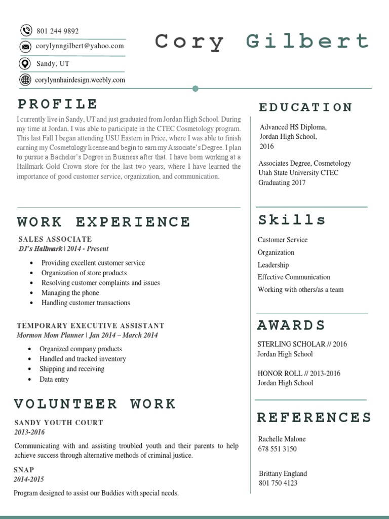 Cory Gilbert Resume | PDF