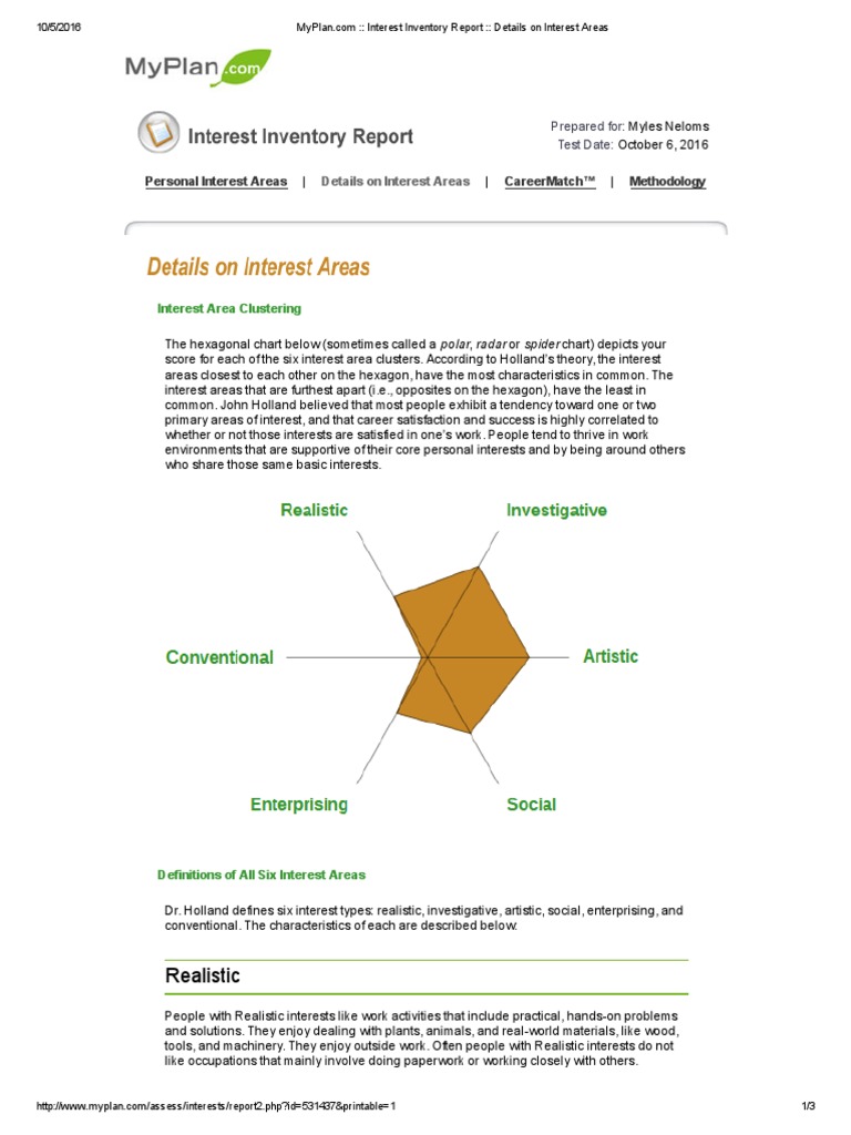 Interest Inventory2 | PDF | Psychology | Cognitive Science