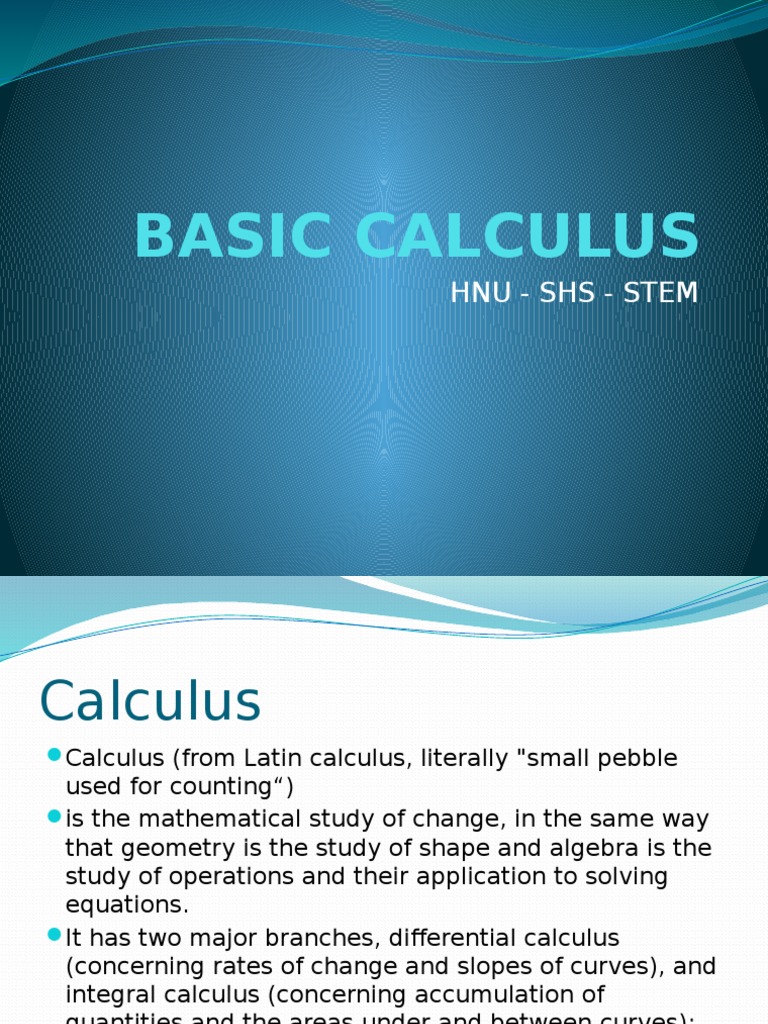 Basic Calculus | PDF | Calculus | Function (Mathematics)