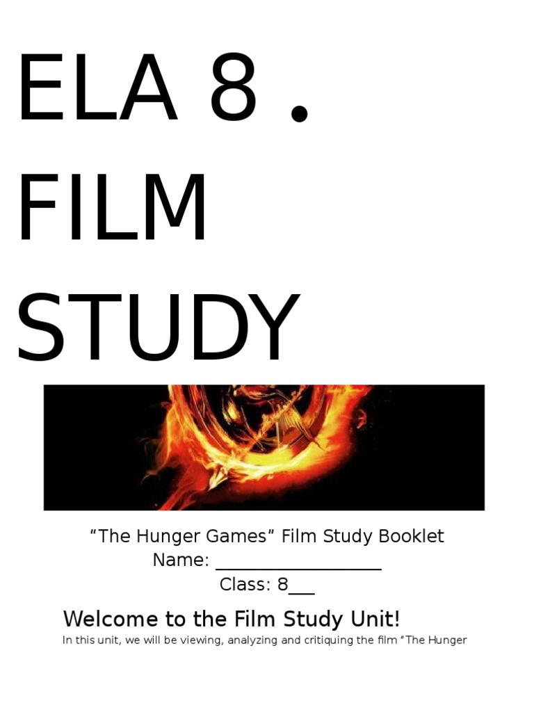 Film Study for 8th Graders | PDF | The Hunger Games