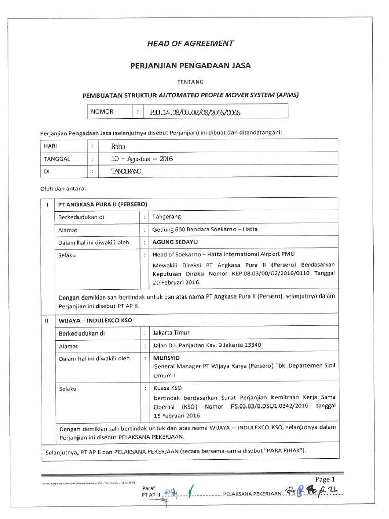 Wijaya - Indulexco KSO - Pembuatan Struktur Automated People Mover System (APMS) | PDF