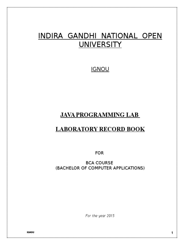 Bcsl 43 Java Lab Pdf Method Computer Programming Constructor Object Oriented Programming