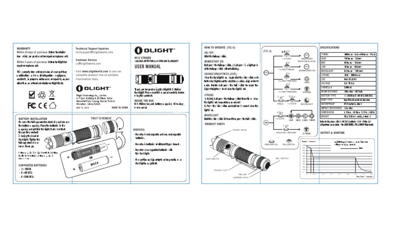 m1x Striker User Manual | PDF | Flashlight | Switch