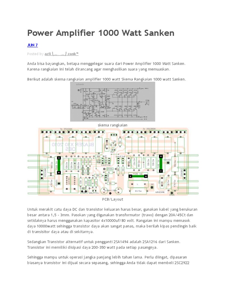 Power Amplifier 1000 Watt | PDF